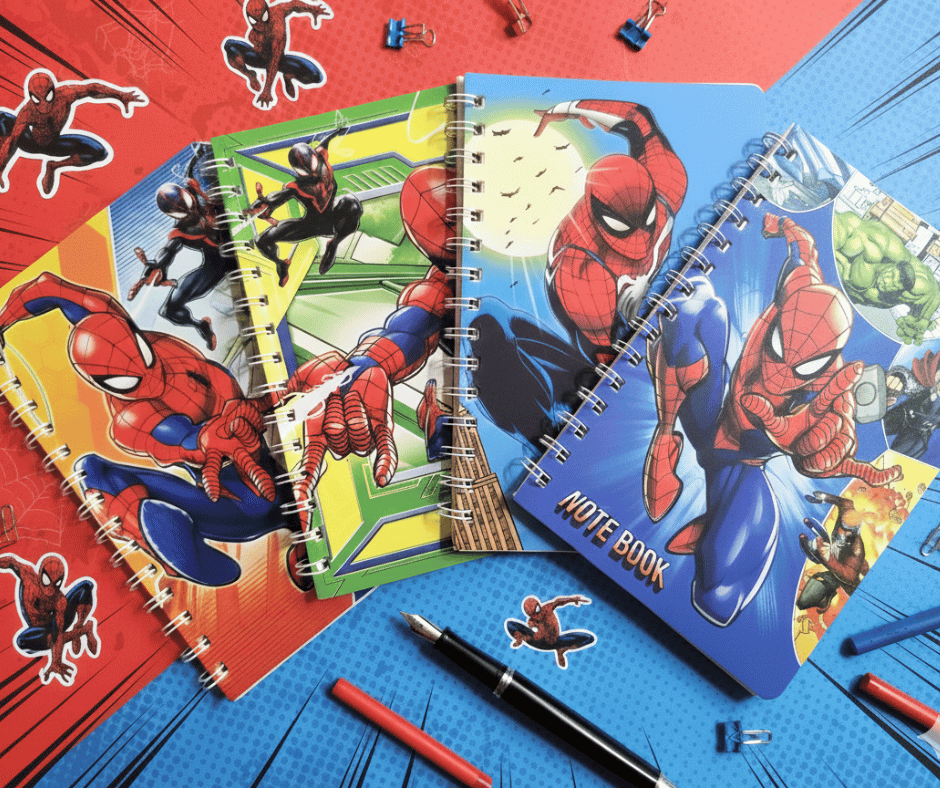 Spider-Man & Avengers Spiral Notebook Set – Rajratan Trading