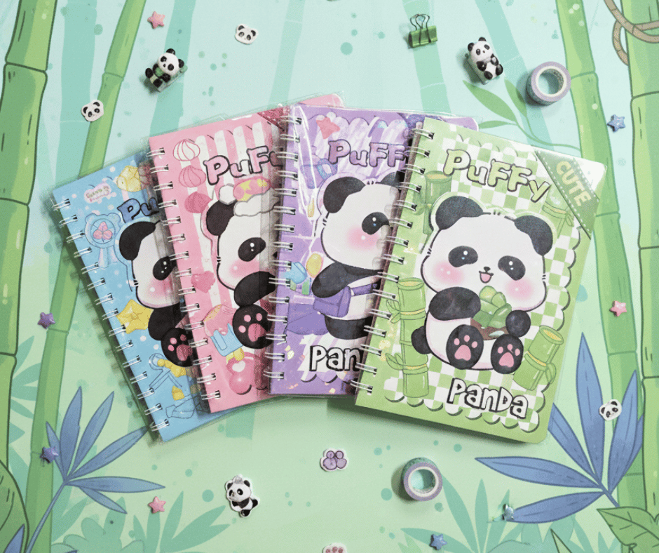 Puffy Panda Spiral Notebook – Rajratan Trading